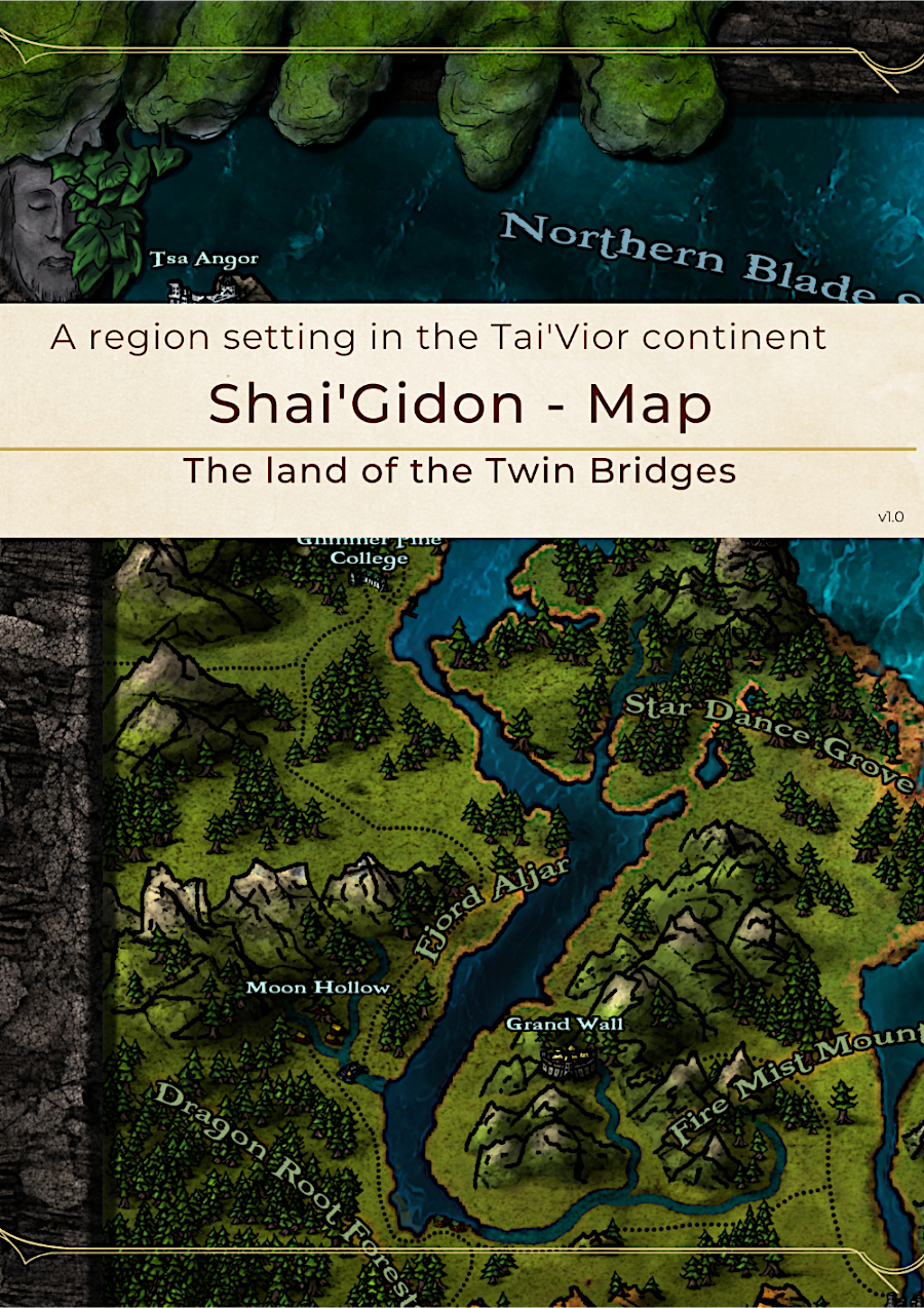 Shai'Gidon Land of the Twin Bridges Map - Hope Maps | DriveThruRPG