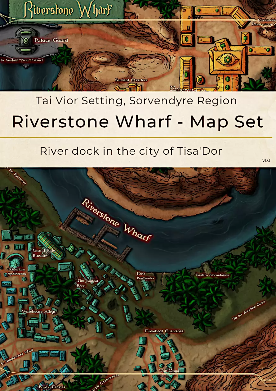 Riverstone Wharf - Map set - Hope Maps | DriveThruRPG