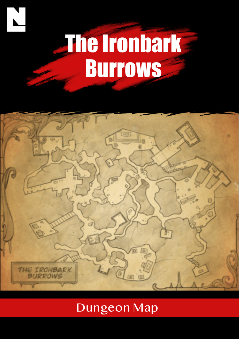 The Ironbark Burrows (Dungeon Map) - Nathan99 | DriveThruRPG