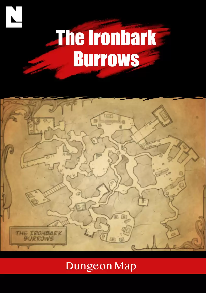 The Ironbark Burrows (Dungeon Map) - Nathan99 | DriveThruRPG