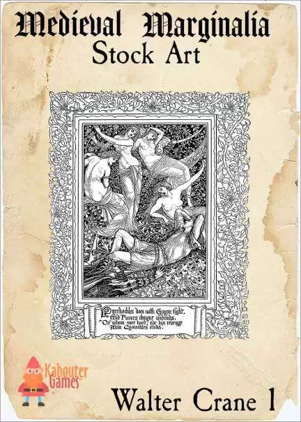 Medieval Marginalia - Walter Crane - FULL PAGE STOCK ART - Kabouter ...