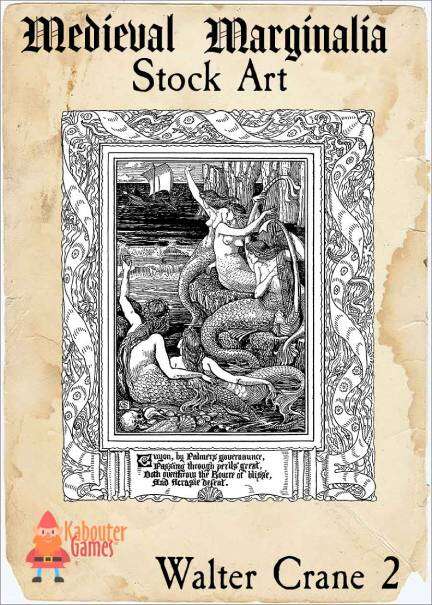 Medieval Marginalia - Walter Crane - FULL PAGE STOCK ART - Kabouter ...
