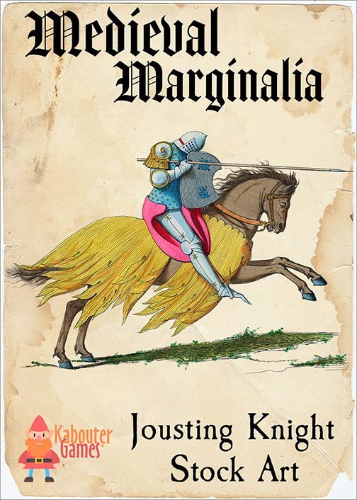 Medieval Marginalia - Knight on Horseback - STOCK ART - Kabouter Games ...