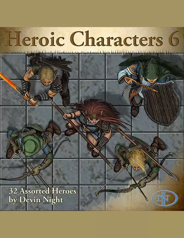 Devin Token Pack 58 - Heroic Characters 6 - Devin Night | DriveThruRPG