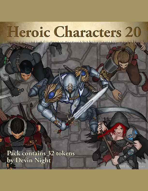 Devin Token Pack 105 - Heroic Characters 20 - Devin Night | DriveThruRPG