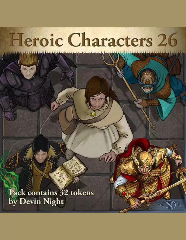 Devin Token Pack 130 - Heroic Characters 26 - Devin Night | DriveThruRPG