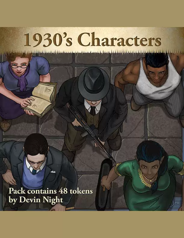 Devin Token Pack 135 - 1930’s Characters - Devin Night | DriveThruRPG
