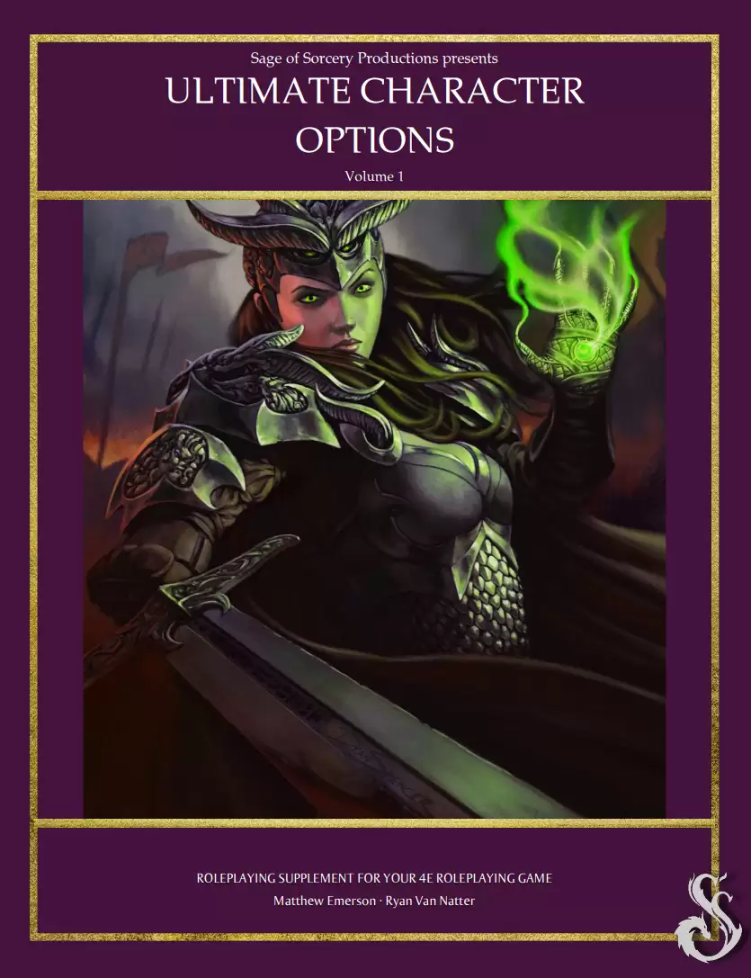 Ultimate Character Options Volume 1 - Sage of Sorcery Productions ...