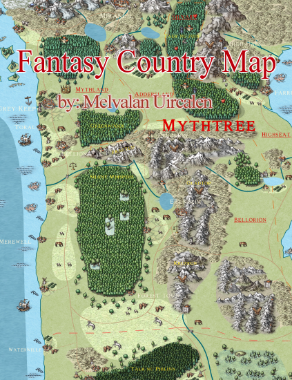 Fantasy Country Map II - Melvalan Uircalen | DriveThruRPG