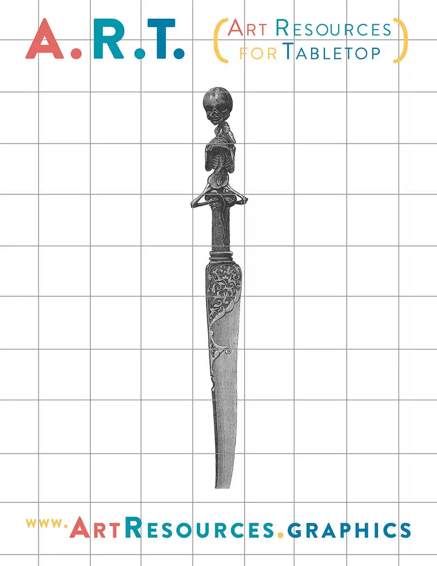 Skeleton Dagger - A.R.T. (Art Resources for Tabletop) | DriveThruRPG