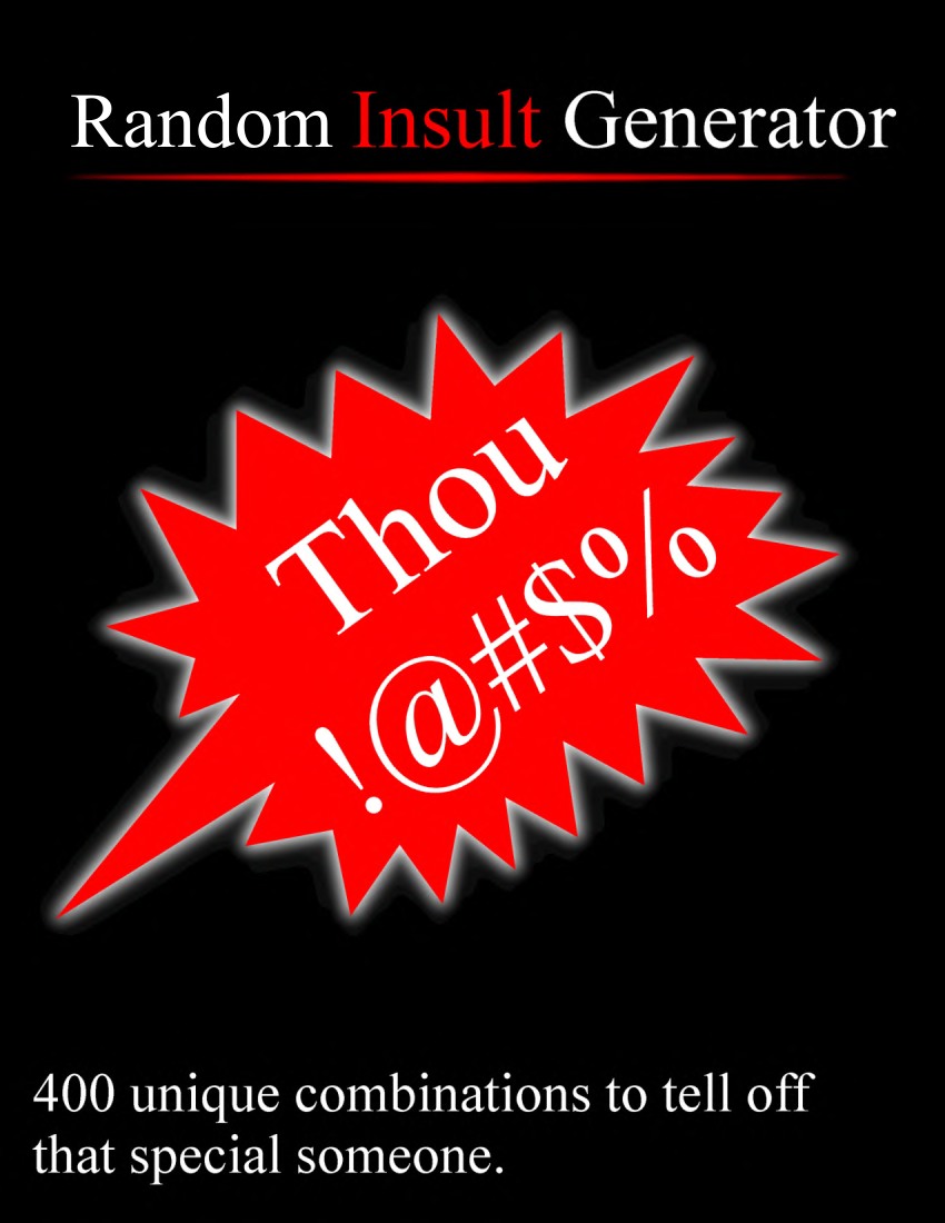 Random Insult Generator - Explorer's Guild Publishing | Explorer's ...
