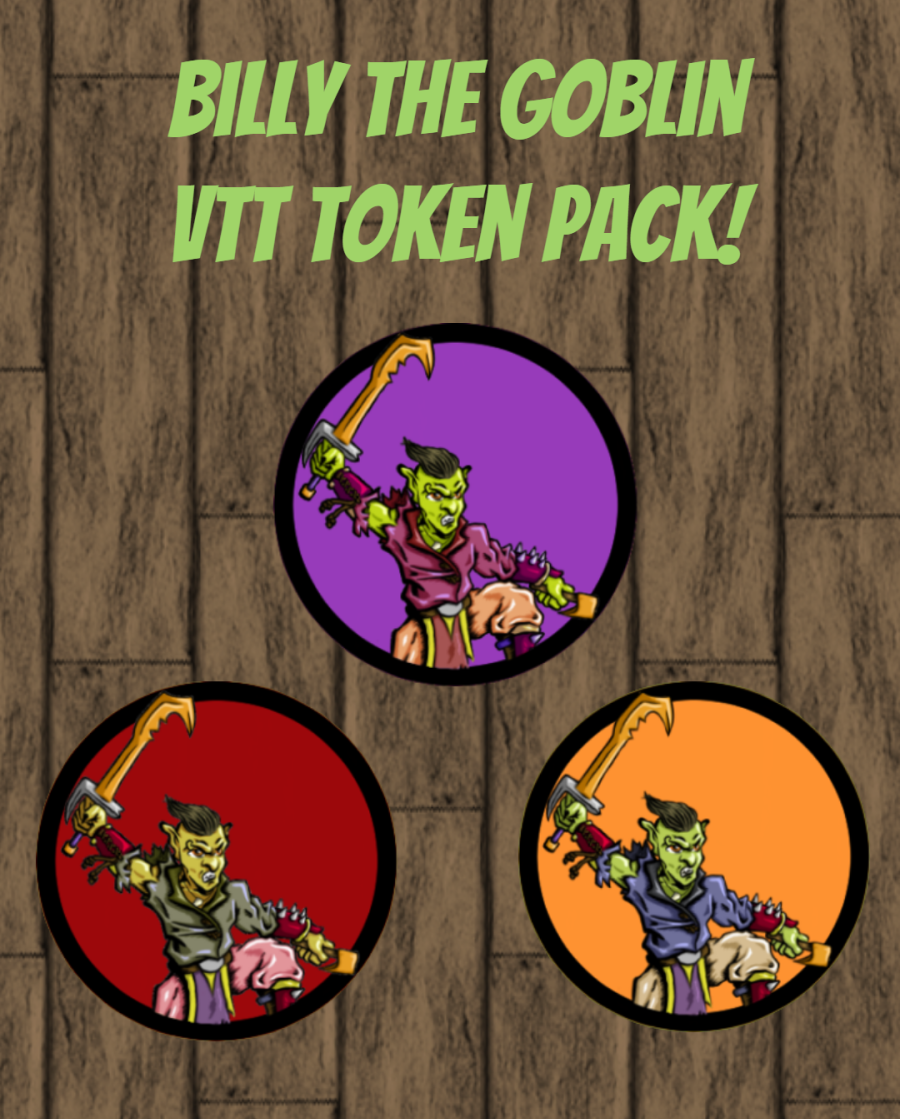 Billy the Goblin - Virtual Tabletop Tokens - ShaunSunday | DriveThruRPG