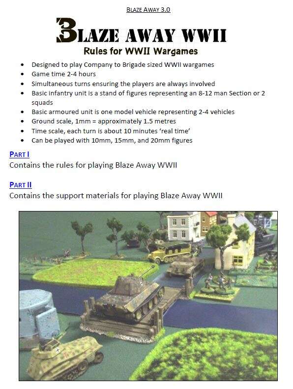 Blaze Away WWII - Rules for WWII Wargames - Blaze Away Rules | DriveThruRPG