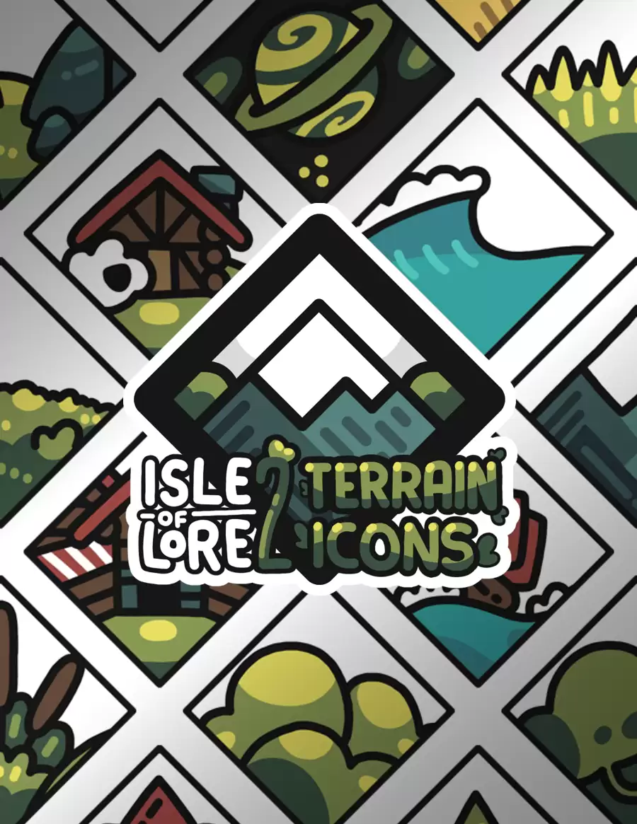 Isle of Lore 2: Terrain Icons (DTRPG) - Steven Colling | DriveThruRPG