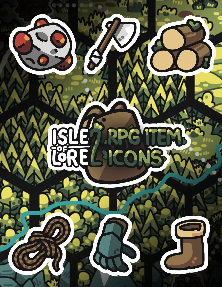 Isle of Lore 2: RPG Item Icons (DTRPG) - Steven Colling | DriveThruRPG