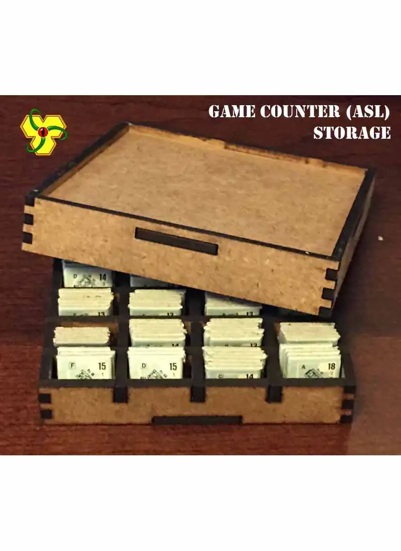 Lasercut Squad Leader (ASL) Stackable Counter Storage Boxes - 3mm MDF ...