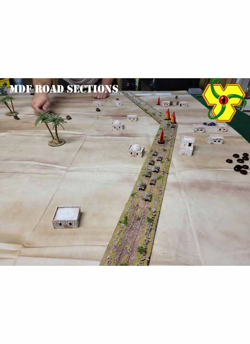 Lasercut MDF Road Sections - 6mm to 10mm Scale - 3mm MDF - Yellow Sign ...