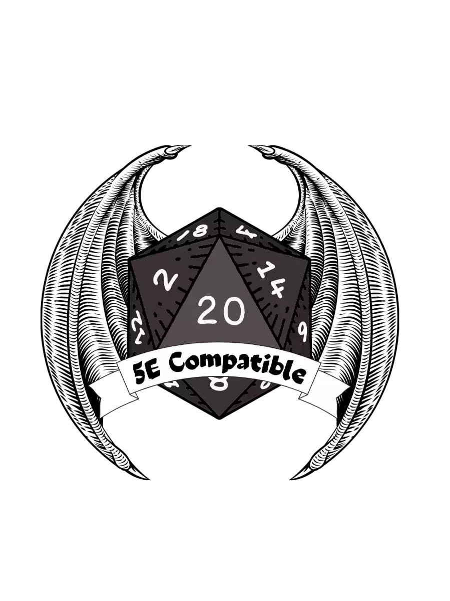 5E Compatible Logo Black Winged D20 - Karl Otto Kristoffersen ...