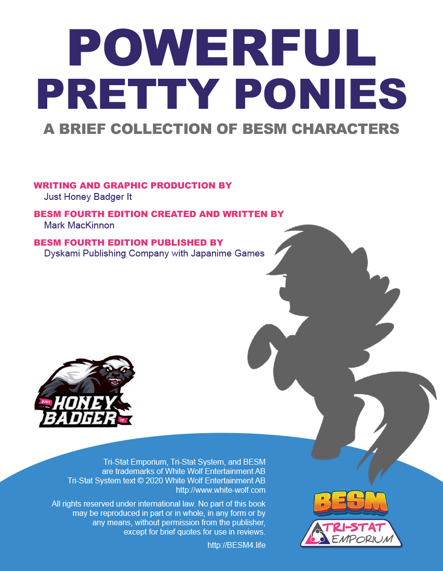 [BESM 4] Powerful Pretty Ponies - NPC Collection - Dyskami Publishing ...