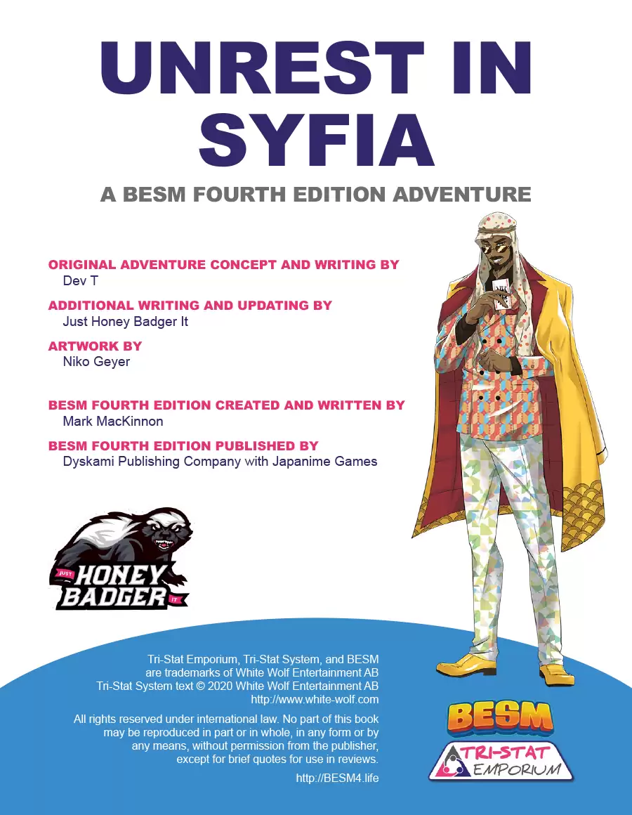 [BESM 4] Unrest in Syfia - Adventure Scenario - Dyskami Publishing ...