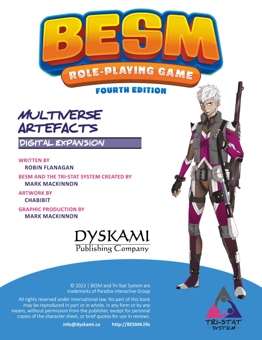 BESM Multiverse Artefacts (Digital Expansion) - Dyskami Publishing ...