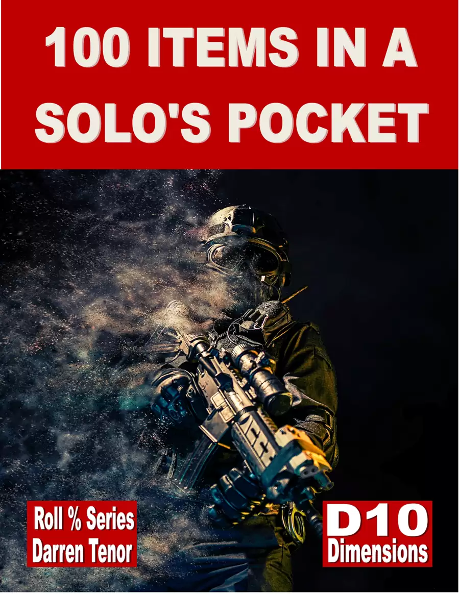 100 Items in a Solo's Pocket - D10 Dimensions | DriveThruRPG