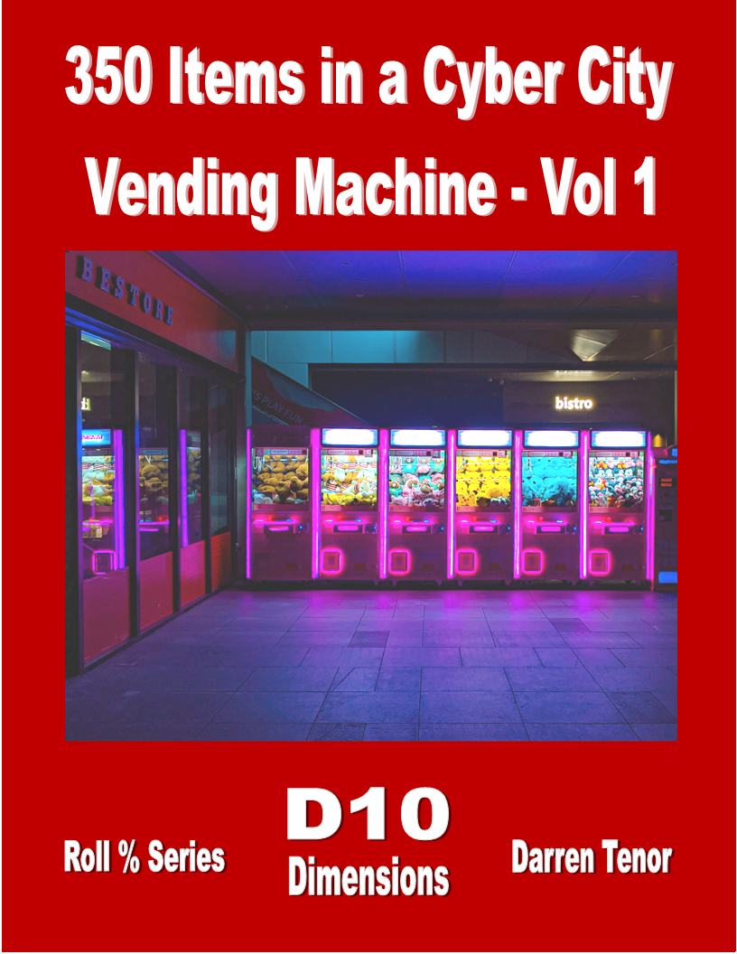 350 Items in a Cyber City Vending Machine - Vol 1 - D10 Dimensions ...