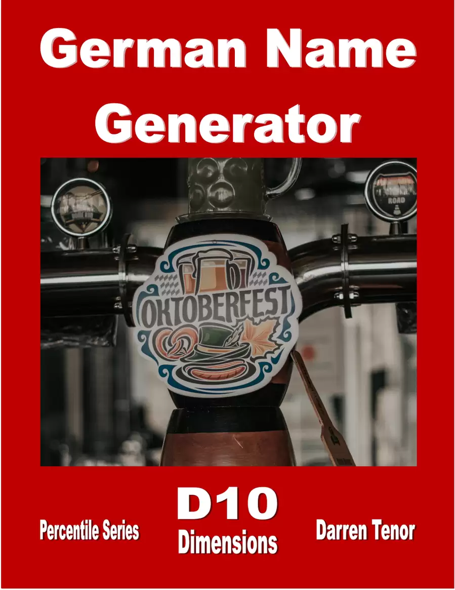 German Name Generator (25,000+ Names) - D10 Dimensions | DriveThruRPG