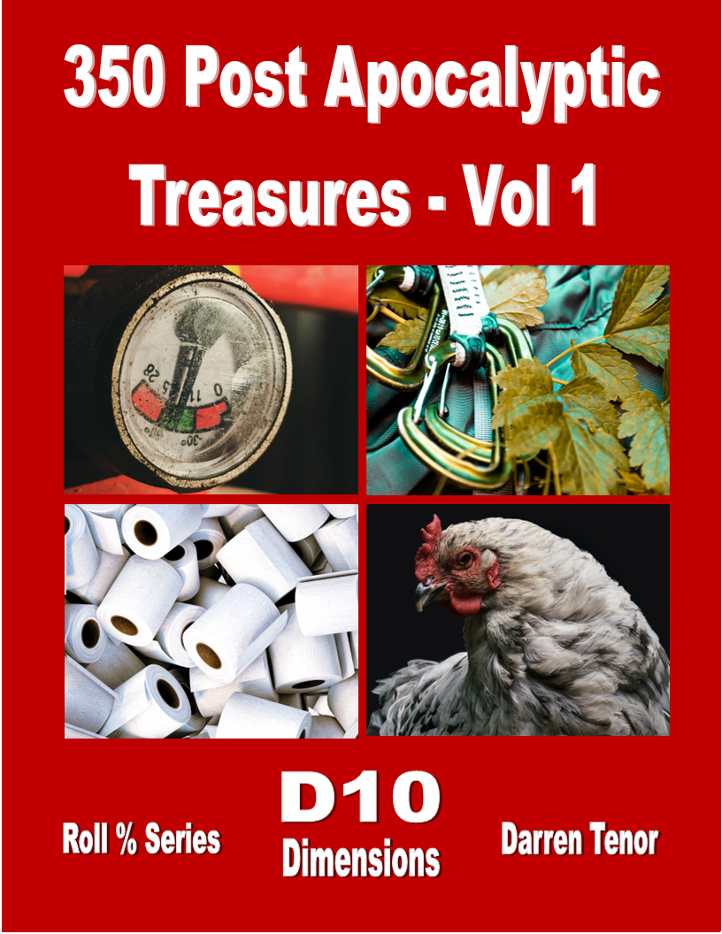 350 Post Apocalyptic Treasures - Vol 1 - D10 Dimensions | DriveThruRPG
