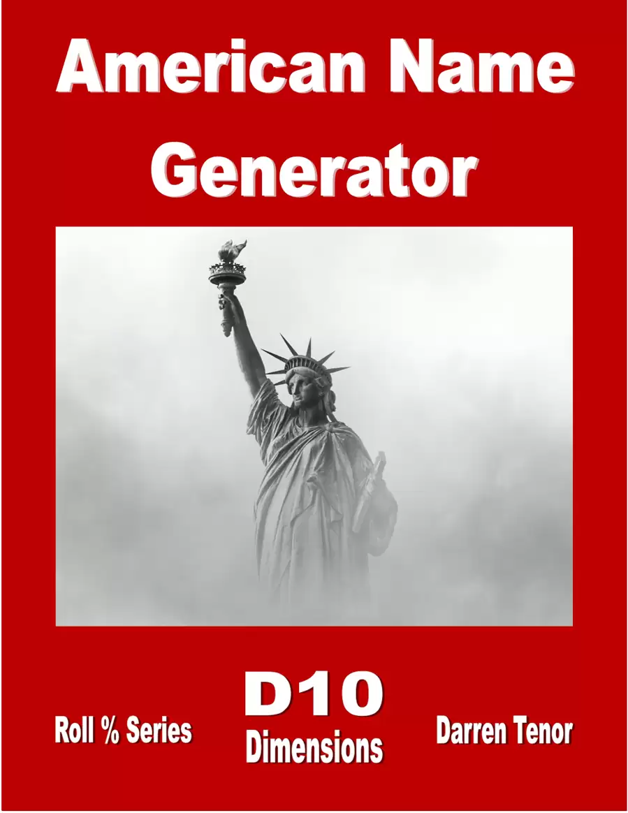 American Name Generator (25,000+ Names) - D10 Dimensions | DriveThruRPG
