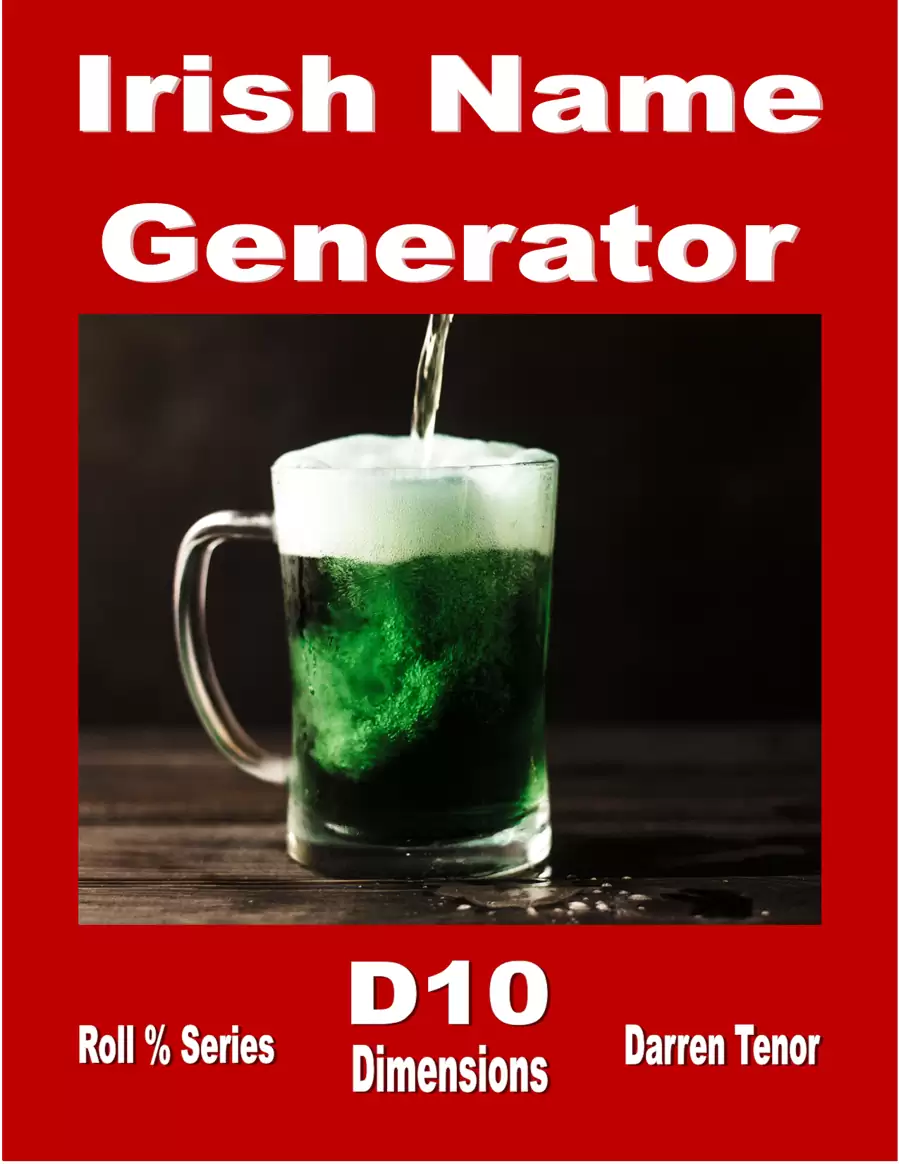 Irish Name Generator (30,000+ Names) - D10 Dimensions | DriveThruRPG
