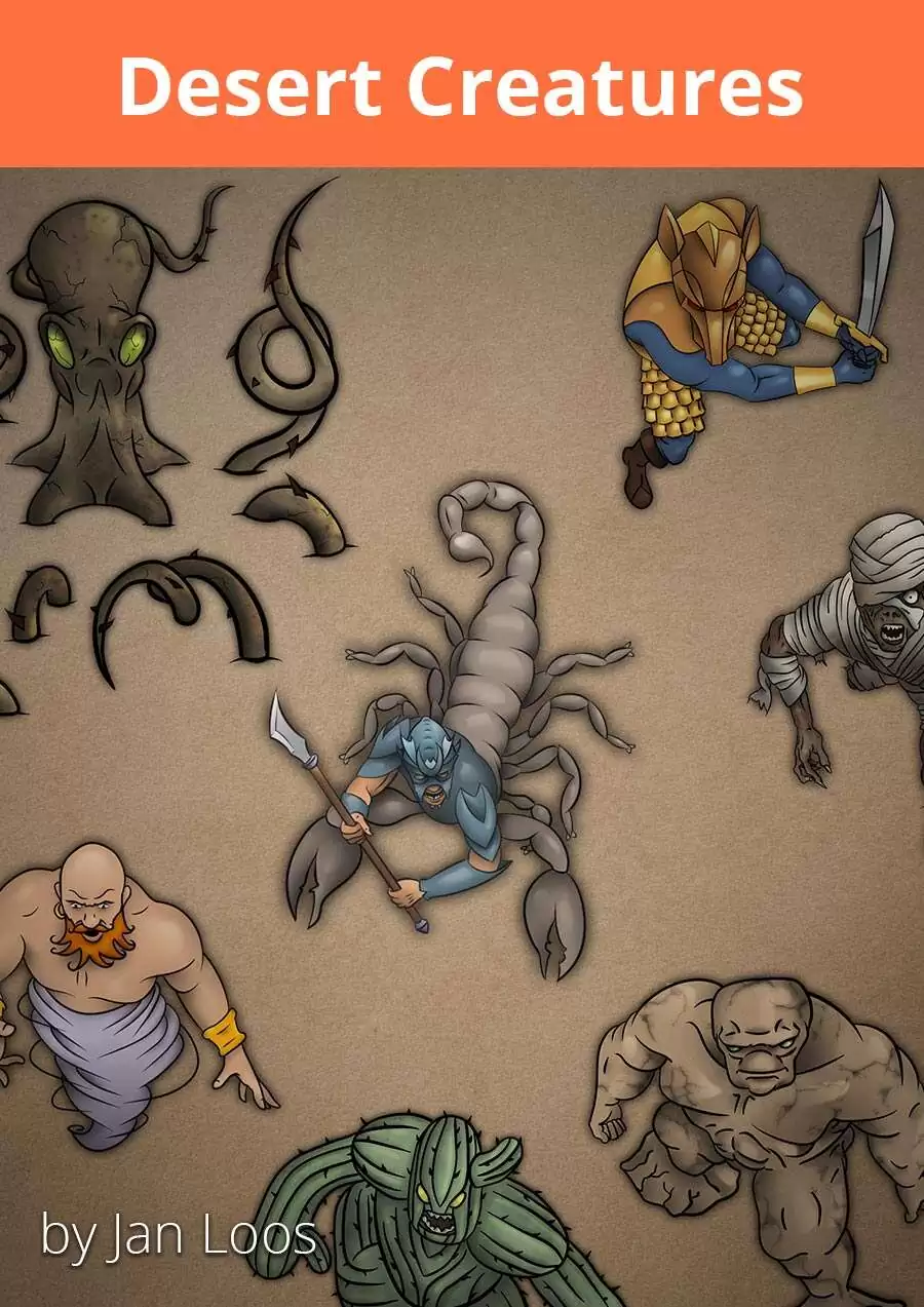Jans Token Pack 002 - Desert Creatures - Jan Loos | DriveThruRPG