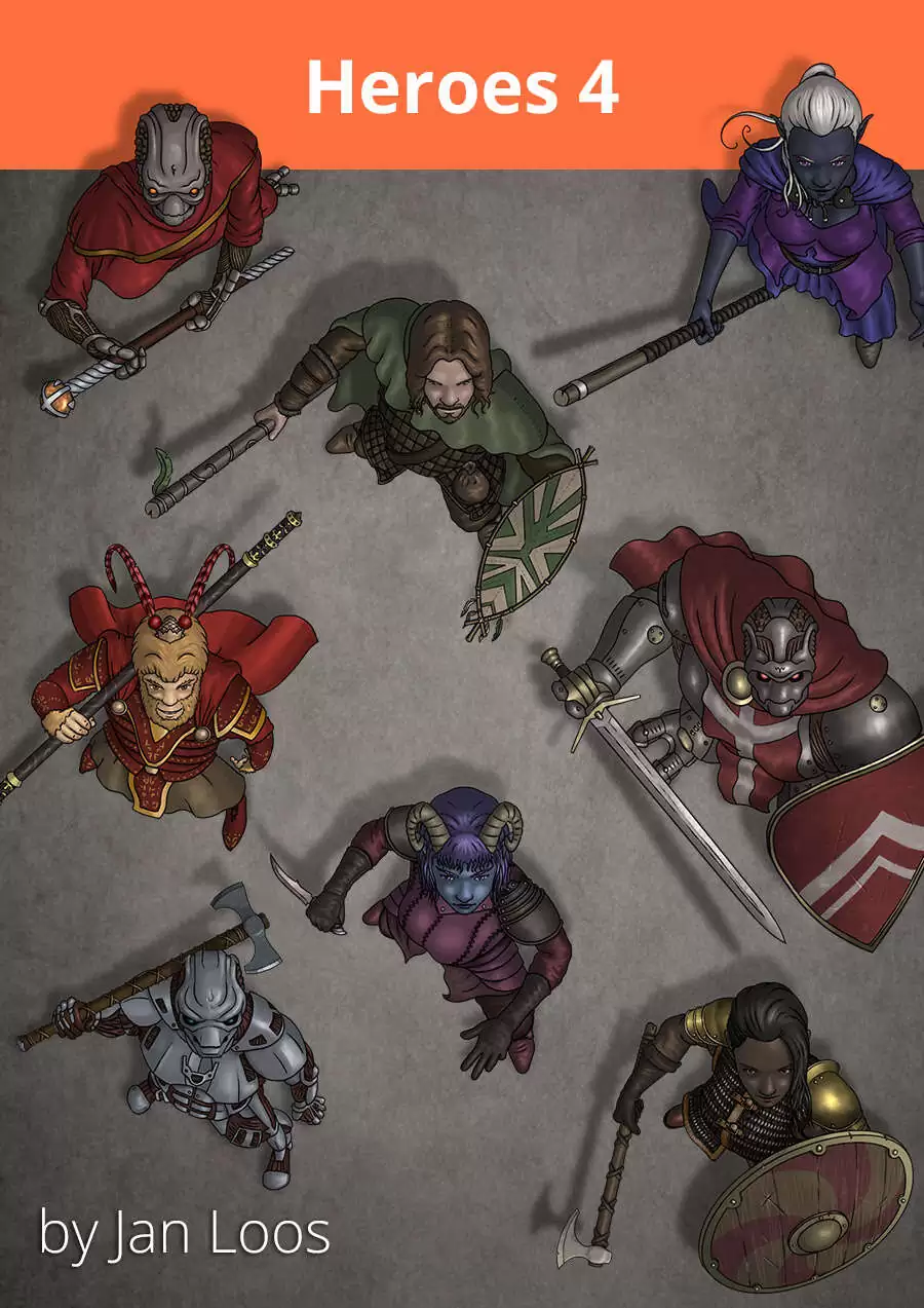 Jans Tokenpack 015 - Heroes 4 - Jan Loos | DriveThruRPG