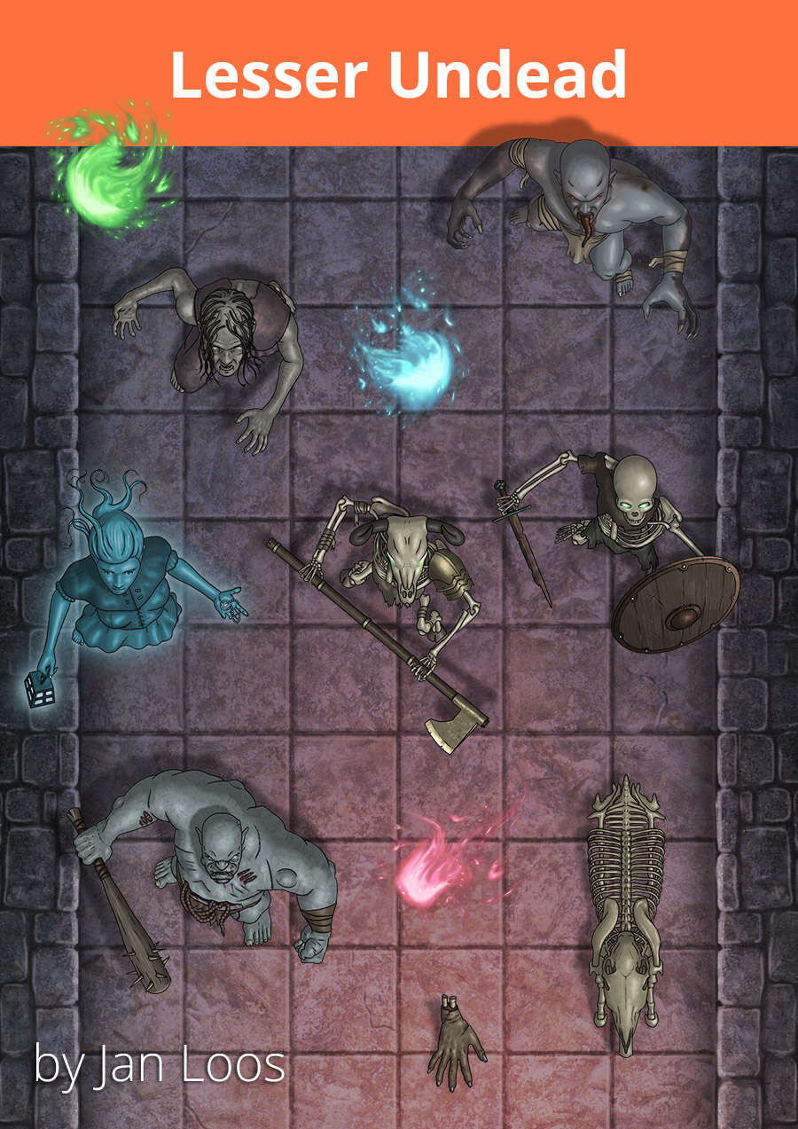 Jans Token Pack 018 - Lesser Undead - Jan Loos | DriveThruRPG