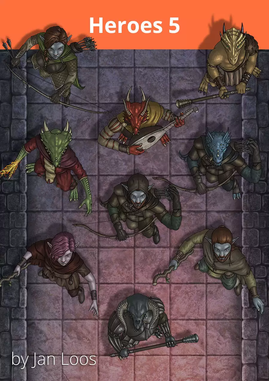 Jans Token Pack 24 - Heroes 5 - Jan Loos | DriveThruRPG