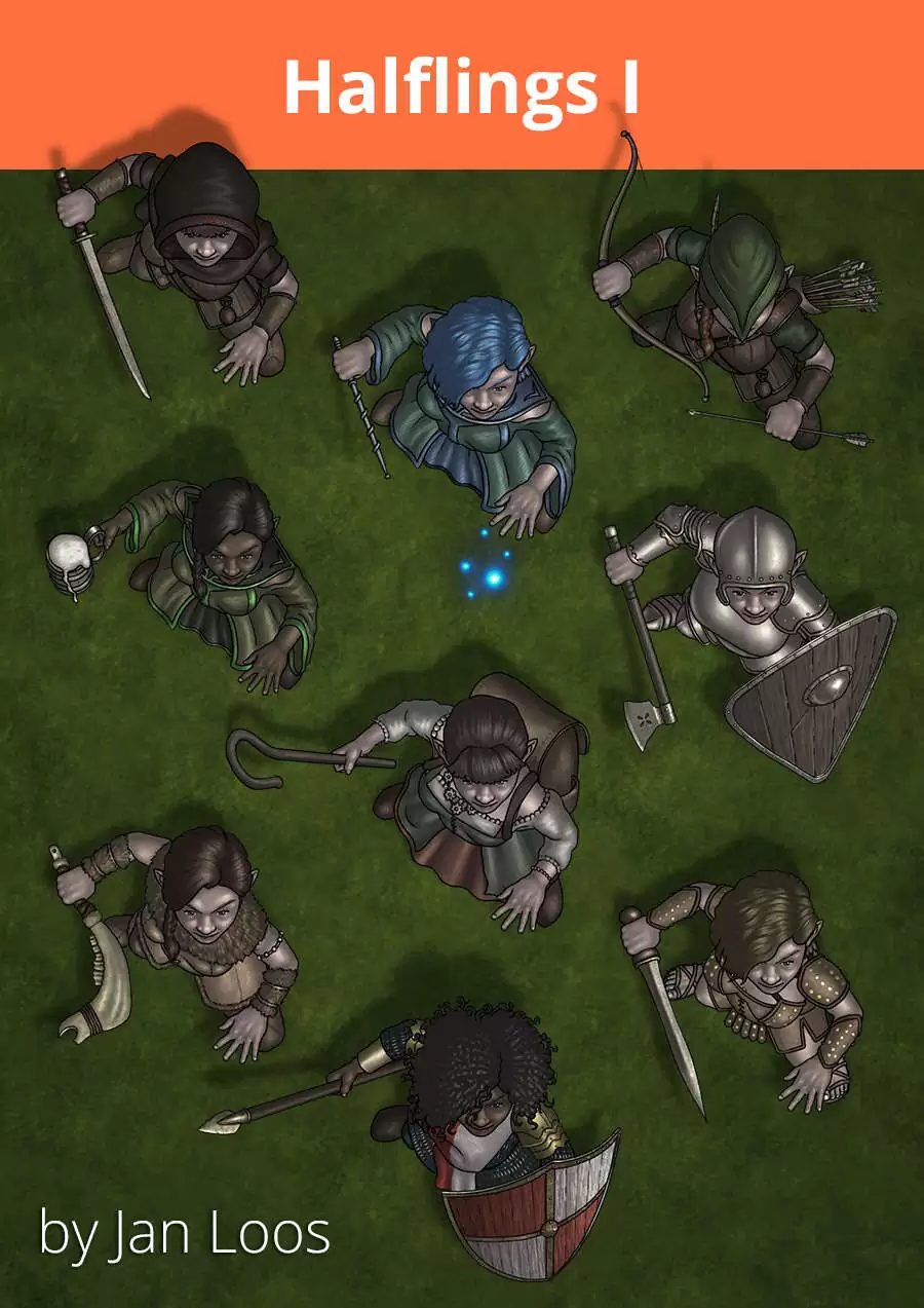 Jans Token Pack 27 - Halflings 1 - Jan Loos | DriveThruRPG