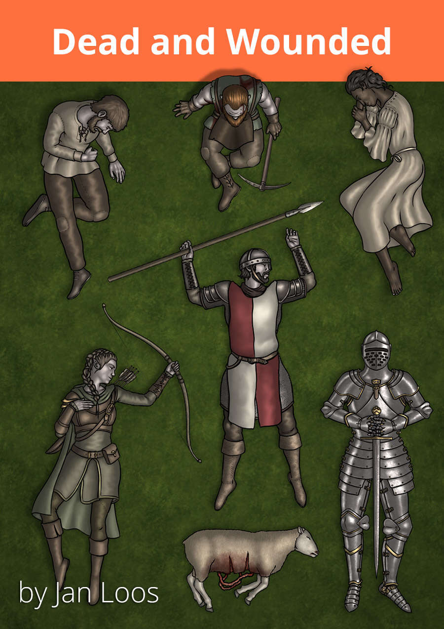 Jans Token Pack 35 - Dead and Wounded - Jan Loos | DriveThruRPG