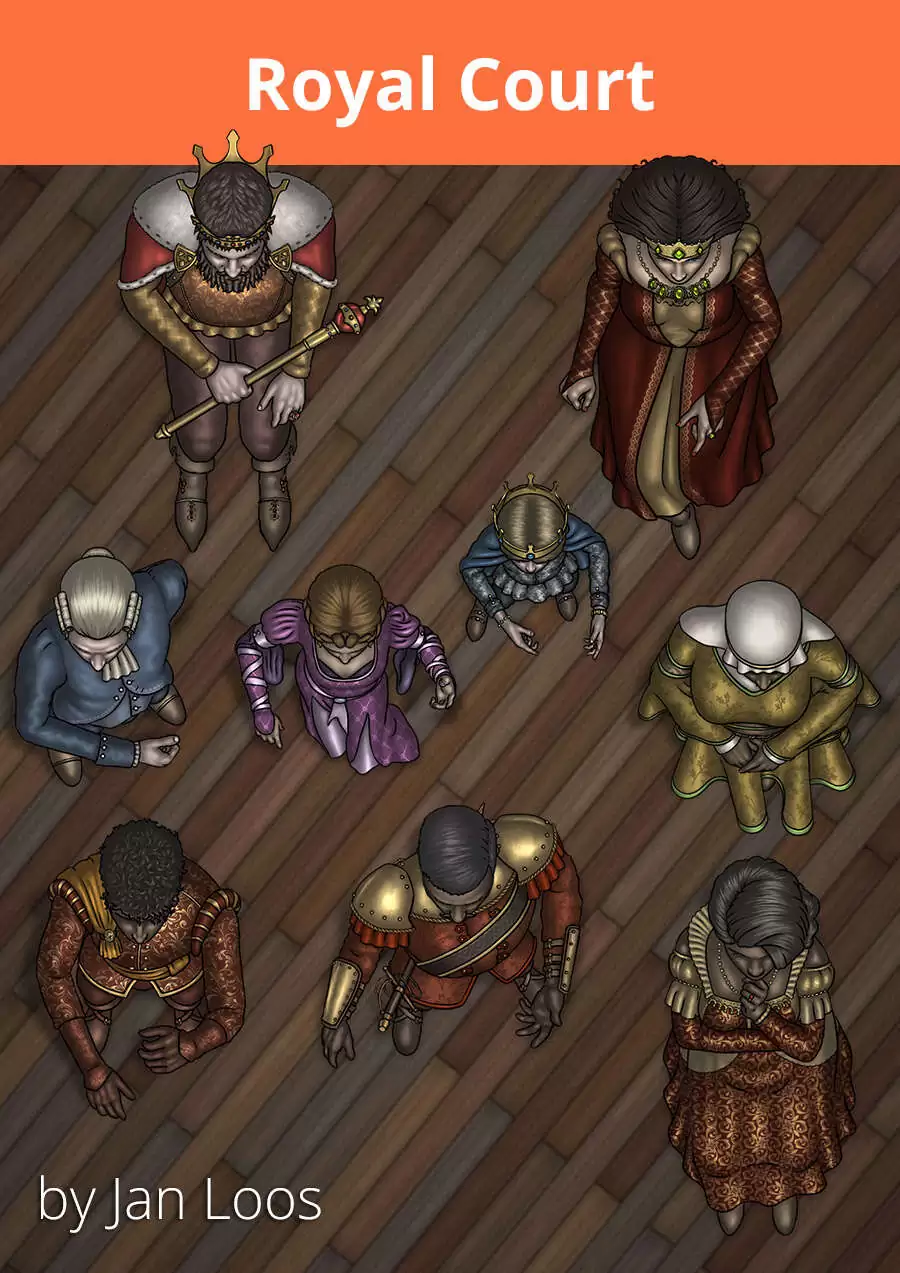 Jans Token Pack 36 - The Royal Court - Jan Loos | DriveThruRPG