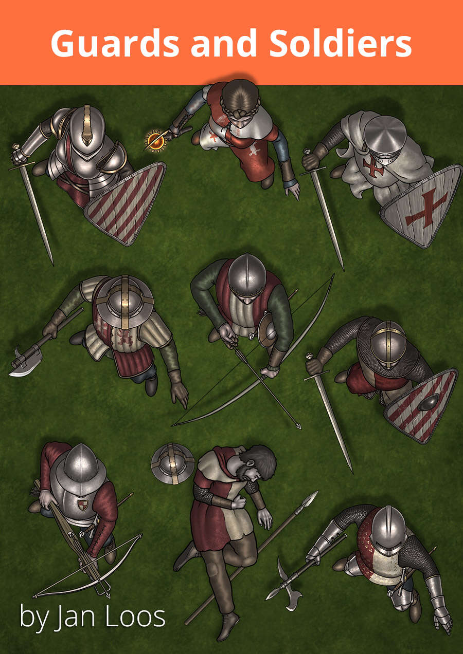 Jans Token Pack 37 - Guards and Soldiers - Jan Loos | DriveThruRPG