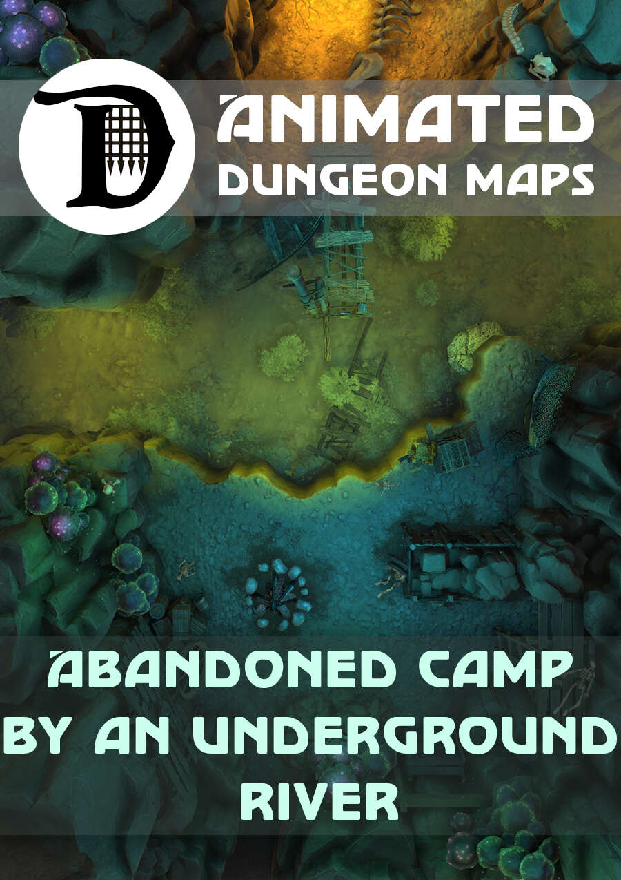 Animated Dungeon Maps: Abandoned Camp by an Underground River ...
