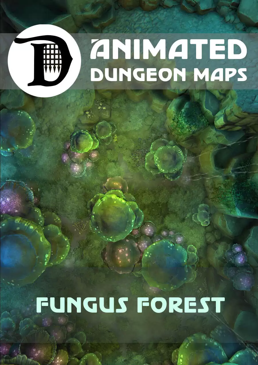 Animated Dungeon Maps: Fungus Forest - Animated Dungeon Maps | DriveThruRPG