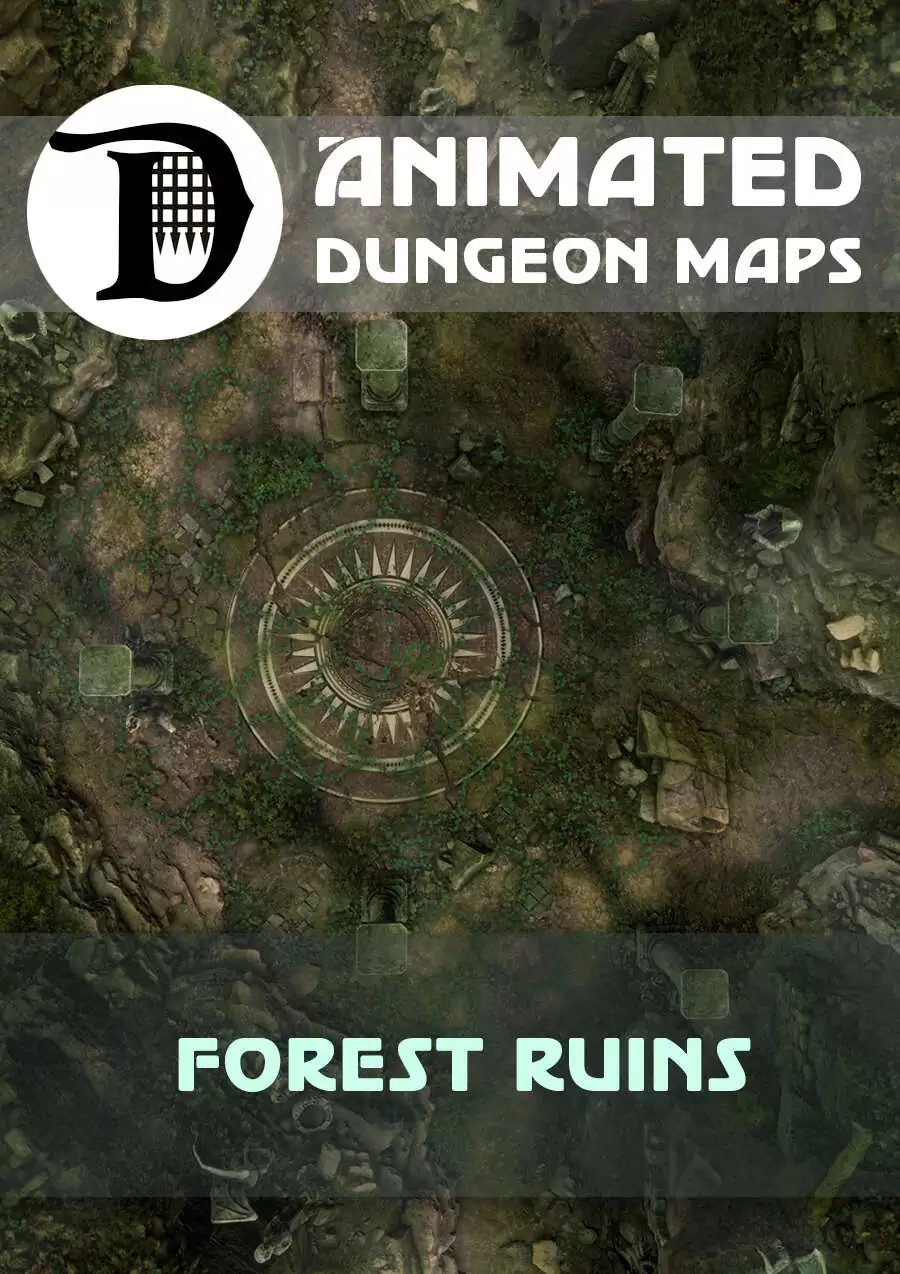 Animated Dungeon Maps: Forest Ruins - Animated Dungeon Maps | DriveThruRPG