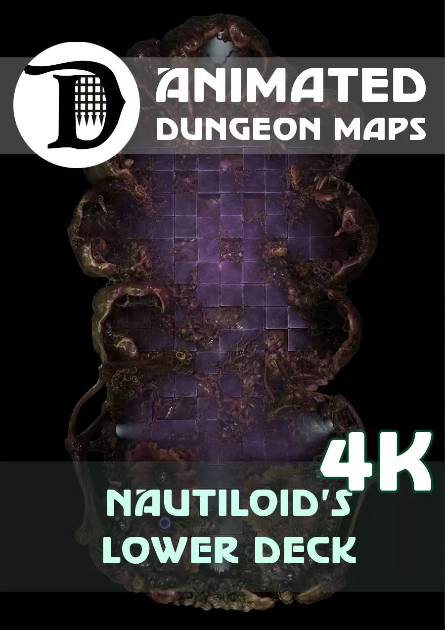 Animated Dungeon Maps: Nautiloid's Lower Deck 4k - Animated Dungeon ...