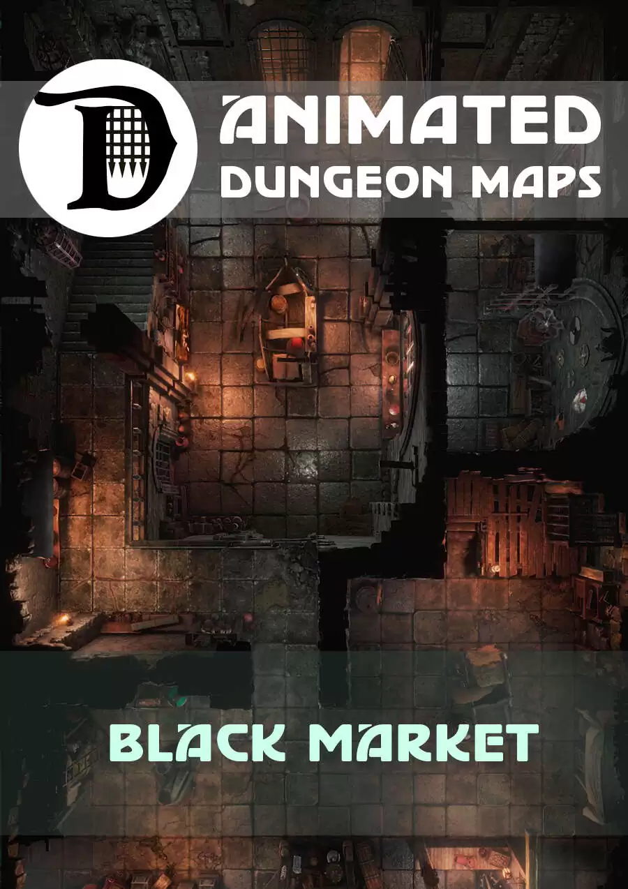 Animated Dungeon Maps: Black Market - Animated Dungeon Maps | DriveThruRPG