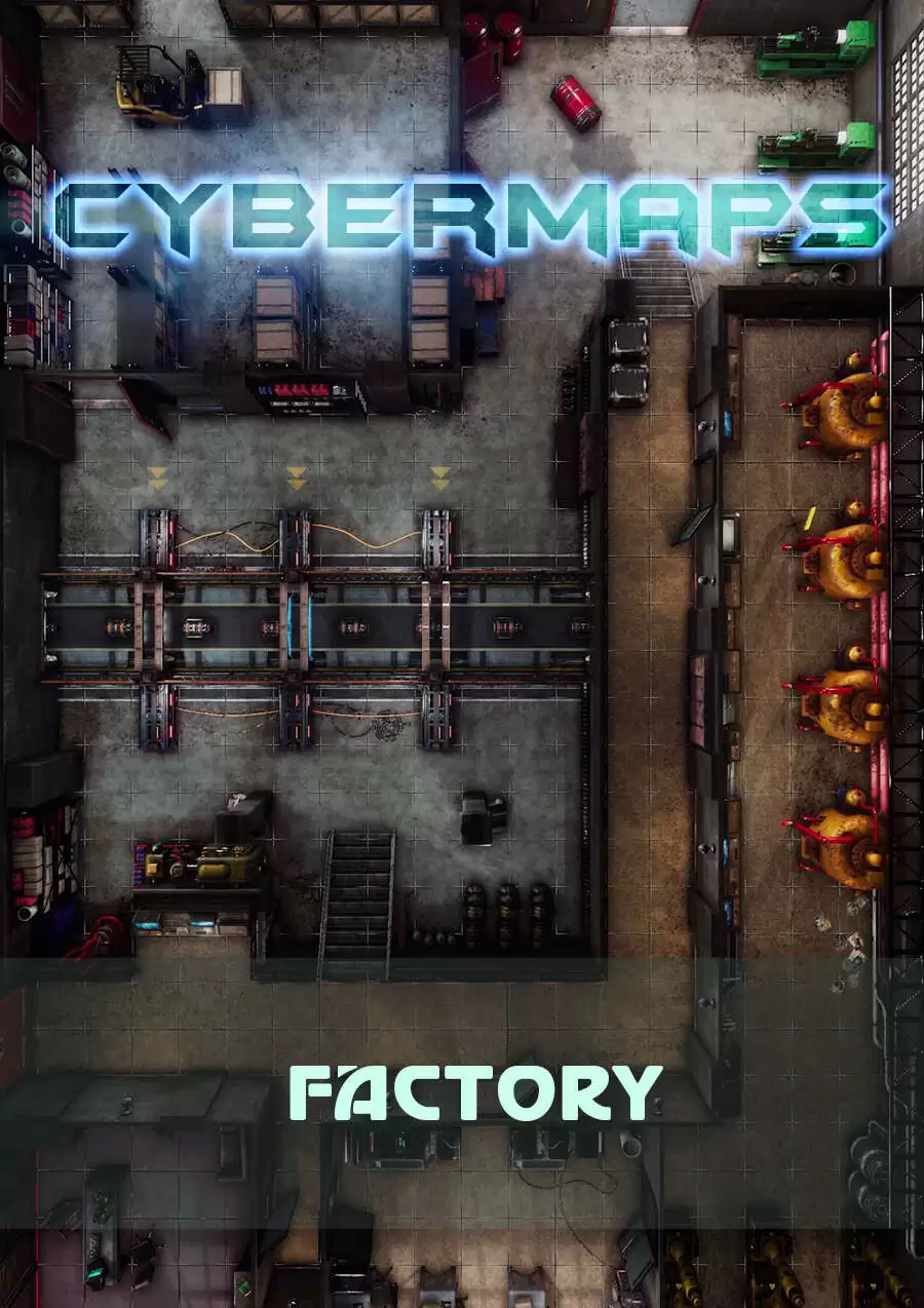 Cybermaps: Factory - Animated Dungeon Maps | DriveThruRPG