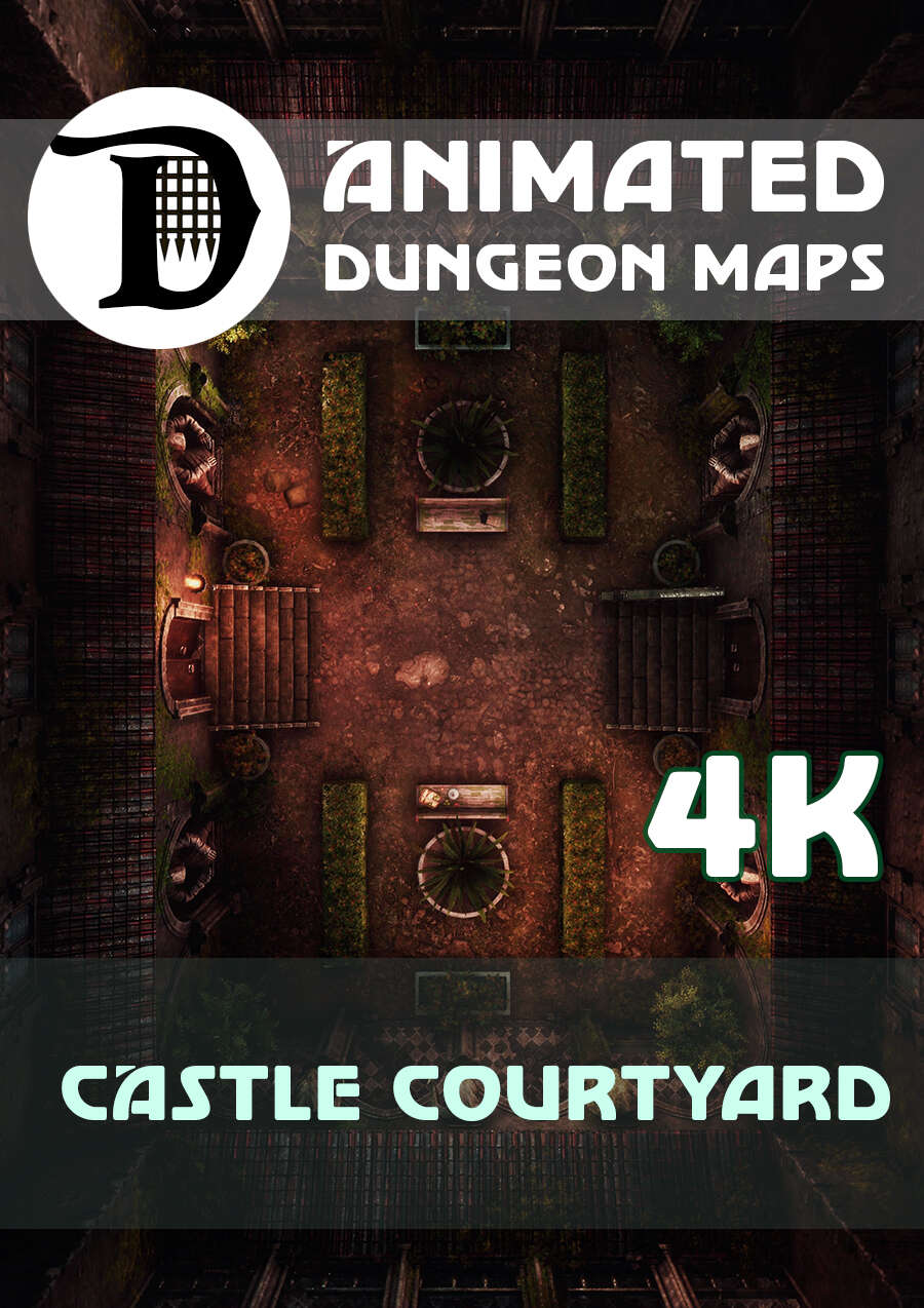 Animated Dungeon Maps: Castle Courtyard 4k - Animated Dungeon Maps ...