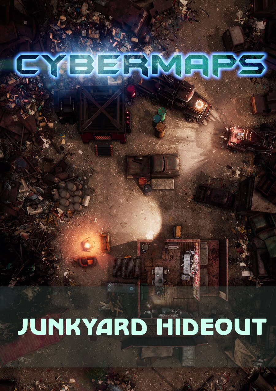 Cybermaps: Junkyard Hideout - Animated Dungeon Maps | DriveThruRPG