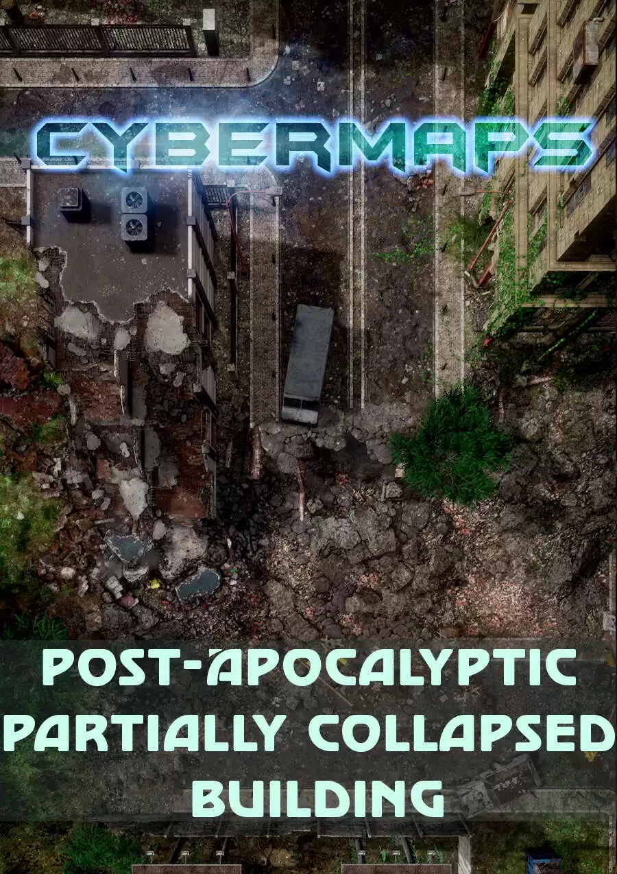 Cybermaps: Post-Apocalyptic Partially Collapsed Building - Animated ...