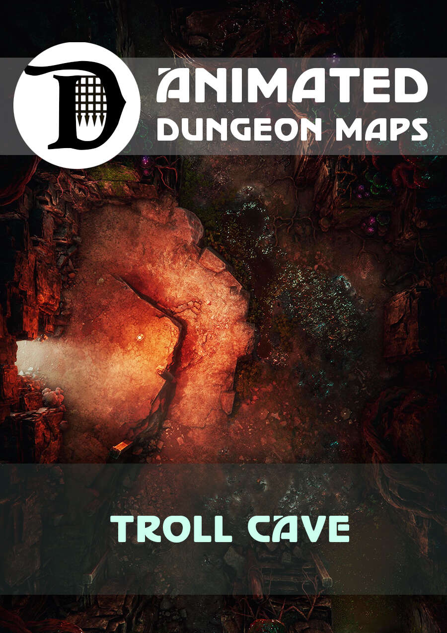 Animated Dungeon Maps: Troll Cave - Animated Dungeon Maps | DriveThruRPG