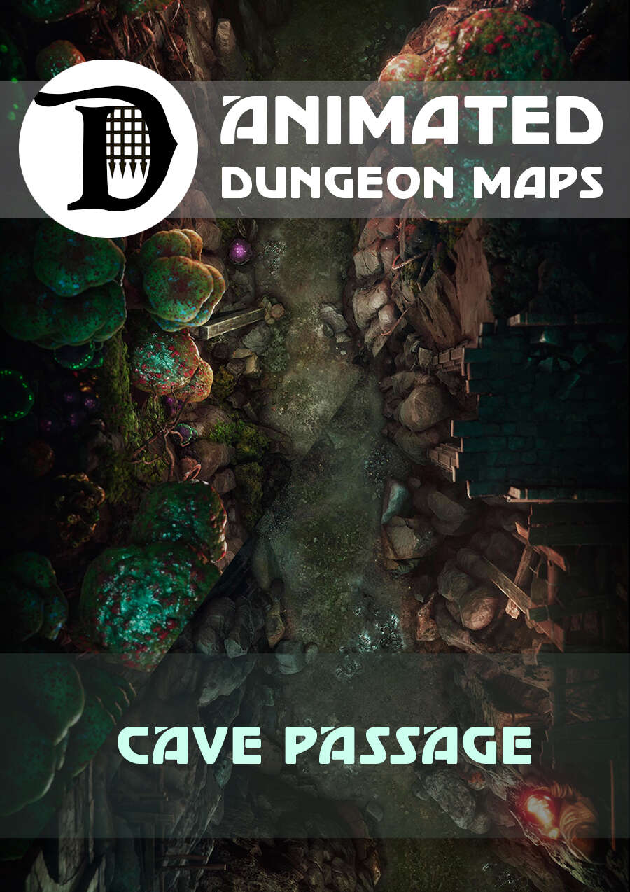 Animated Dungeon Maps: Cave Passage - Animated Dungeon Maps | DriveThruRPG